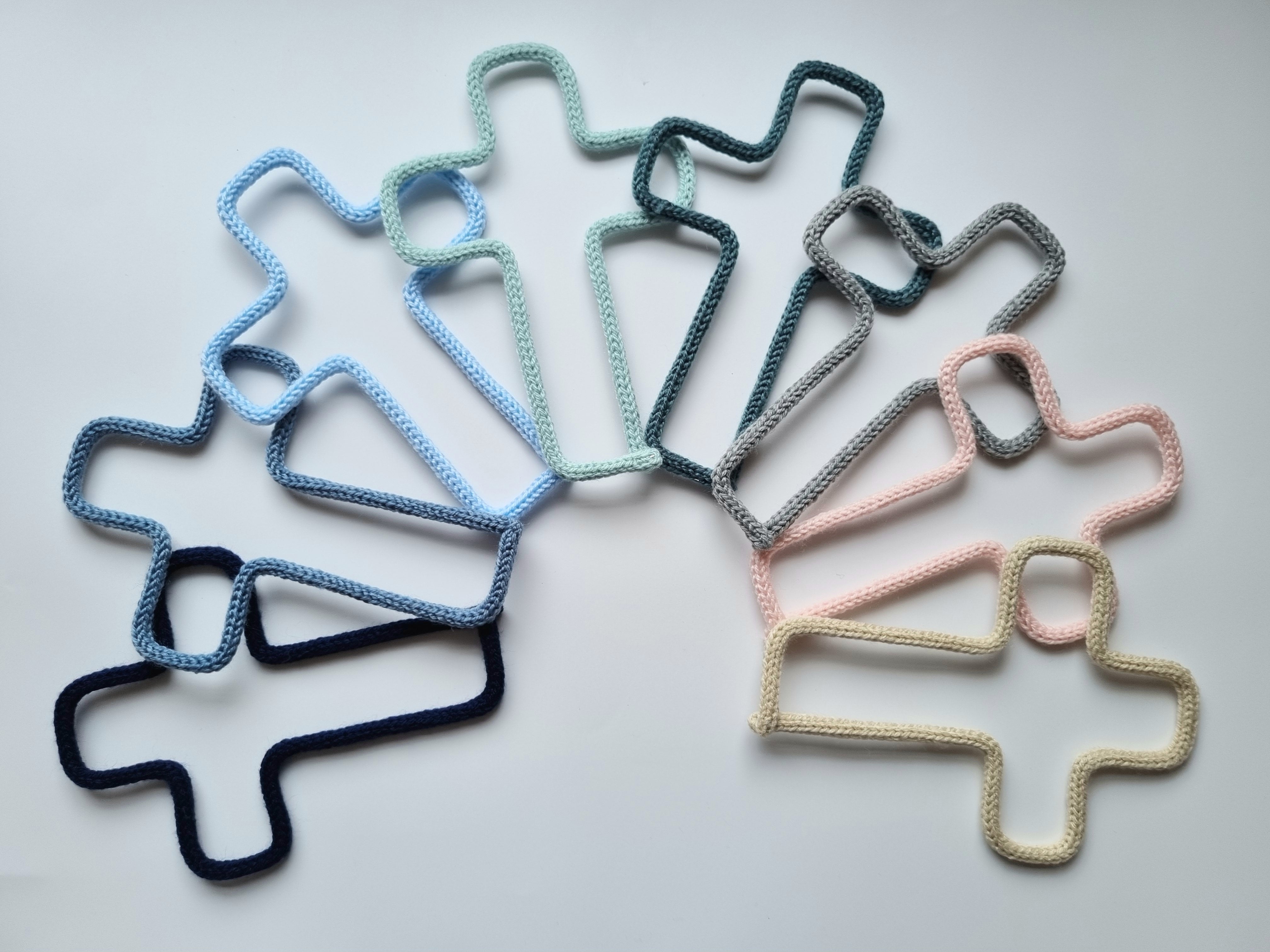 Knitted Cross, Little Vessels Christian Children's Decor